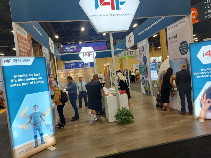 i4F physically present with booth at Surfaces TISE 2021 in Las Vegas - I4F